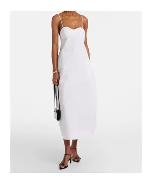RÓHE Cotton Back Slit Dress