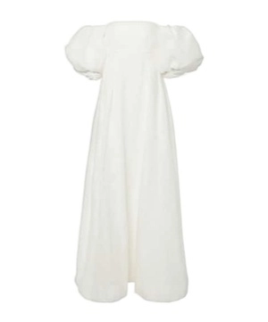 Rebecca Vallance Matchmaker Puff-sleeve Off-shoulder Gown - White