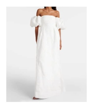 Rebecca Vallance Matchmaker Puff Sleeve Off-shoulder Gown