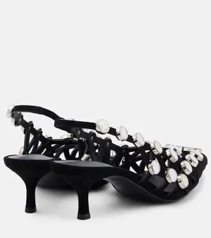 Attico Decorated Leather High-heeled Sandals