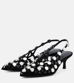 Attico Decorated Leather High-heeled Sandals