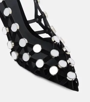 Attico Decorated Leather High-heeled Sandals