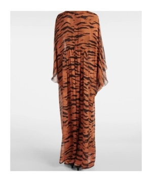 ADRIANA DEGREAS X Sabine Getty Printed Silk Kaftan