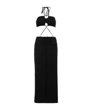 Christopher Esber Cutout Halter Neck Tie Dress