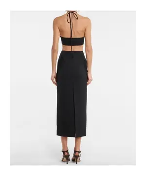 Christopher Esber Cutout Halter Neck Tie Dress