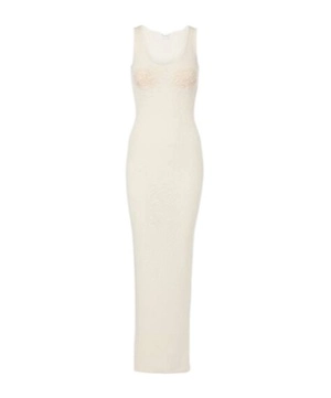 Magda Butrym Crochet Linen And Cotton Maxi Dress - White