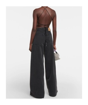 AREA Crystal-embellished Halterneck Top