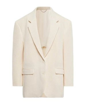 Magda Butrym Single-breasted Cotton-blend Blazer - White