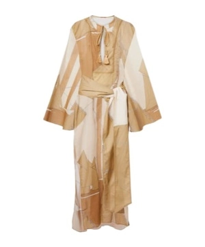 Johanna Ortiz Aqua Cruiser Cotton Voile Kaftan - Nude