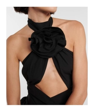 Magda Butrym Cutout Floral Embellished Silk-blend Mini Dress
