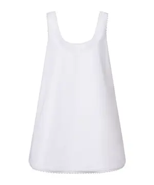 RÓHE Lace-trimmed Cotton Poplin Minidress - White