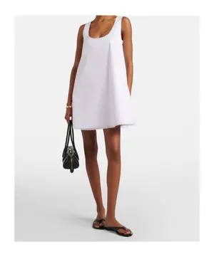 RÓHE Lace-trimmed Cotton Poplin Mini Dress