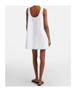 RÓHE Lace-trimmed Cotton Poplin Mini Dress