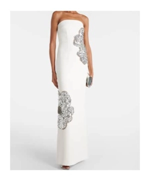 Rebecca Vallance Layana Strapless Embellished Gown