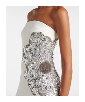 Rebecca Vallance Layana Strapless Embellished Gown