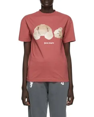 Palm Angels Teddy Bear-print Logo T-shirt