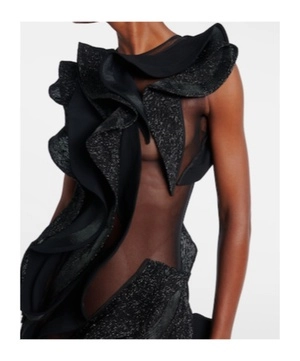 Maticevski Ellipsoid Wave Ruffled Gown