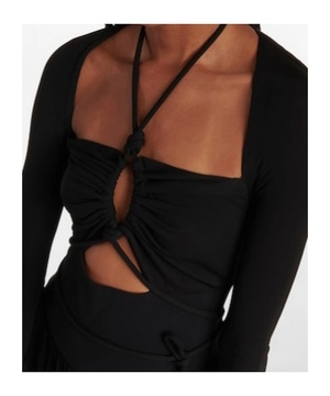 Proenza Schouler Halterneck Cutout Jersey Maxi Dress