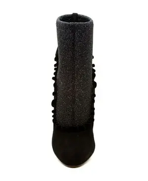 GIUSEPPE ZANOTTI Short Sock Boots With Lotus Leaf Edges