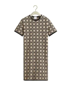 Dior Short-sleeved Dress - Nude