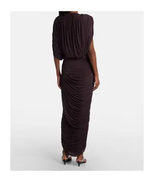 Magda Butrym Pleated Midi Skirt - Wine Red