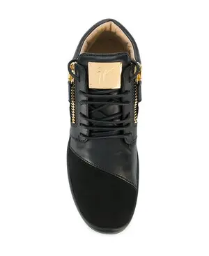 GIUSEPPE ZANOTTI Melly Mid-top Leather And Suede Sneakers