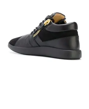 GIUSEPPE ZANOTTI Melly Mid-top Leather And Suede Sneakers