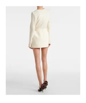 Magda Butrym Floral-applique Wool-blend Minidress