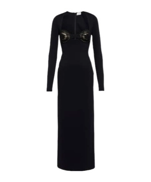 Magda Butrym Crochet-trimmed Midi Dress