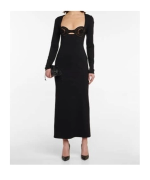 Magda Butrym Crochet-trimmed Midi Dress
