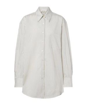 RÓHE Striped Silk And Cotton Shirt - White