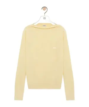 Loewe Sweater In Merino Wool - Nude