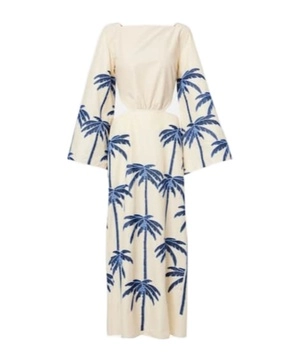 Johanna Ortiz Journey Embroidered Cutout Midi Dress - White