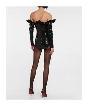Alessandra Rich Sequined Bodysuit