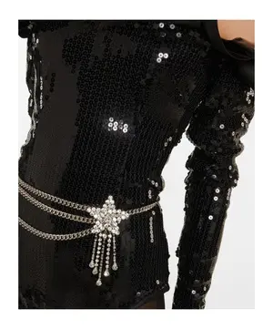 Alessandra Rich Sequined Bodysuit