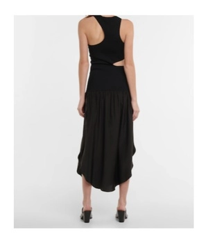 Stella McCartney Asymmetric Cutout Midi Dress