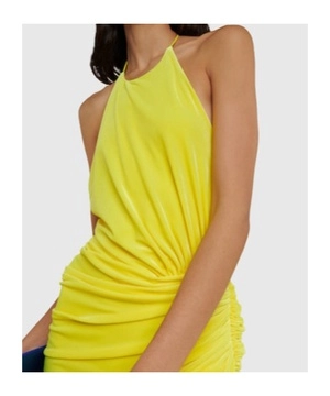 Alexandre Vauthier Ruched Halterneck Midi Dress