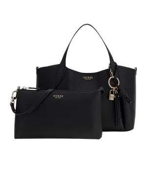 Guess Logo-letter Shoulder Bag - Black