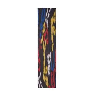 Saint Laurent Knitted-swirling-leopard-scarf