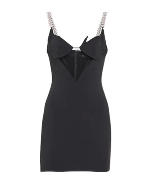 David Koma Mesh-panel Embellished Minidress - Green