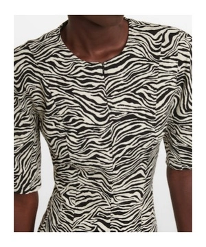 Proenza Schouler Zebra Jacquard Midi Dress