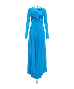 Proenza Schouler Cutout Jersey Maxi Dress - Blue