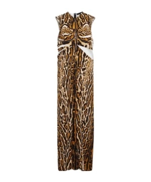 Proenza Schouler Leopard-print Crêpe Maxi Dress - Brown