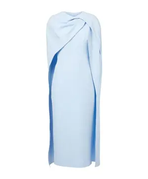 SAFIYAA LONDON Oria Caped Crêpe Cocktail Dress