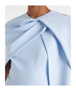 SAFIYAA LONDON Oria Caped Crêpe Cocktail Dress