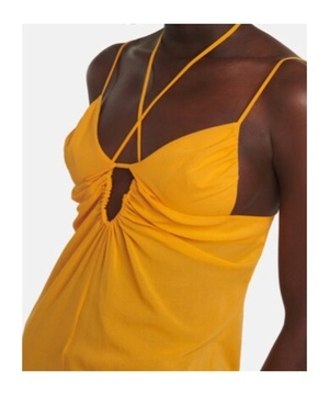 NENSI DOJAKA Cutout Halterneck Maxi Dress - Orange