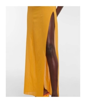 NENSI DOJAKA Cutout Halterneck Maxi Dress - Orange