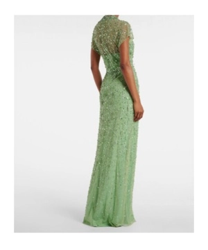 Jenny Packham Crystal Drop Embellished Gown
