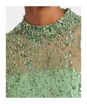 Jenny Packham Crystal Drop Embellished Gown