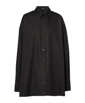 Wardrobe.NYC Pointed Collar Long-sleeved Shirt - Black